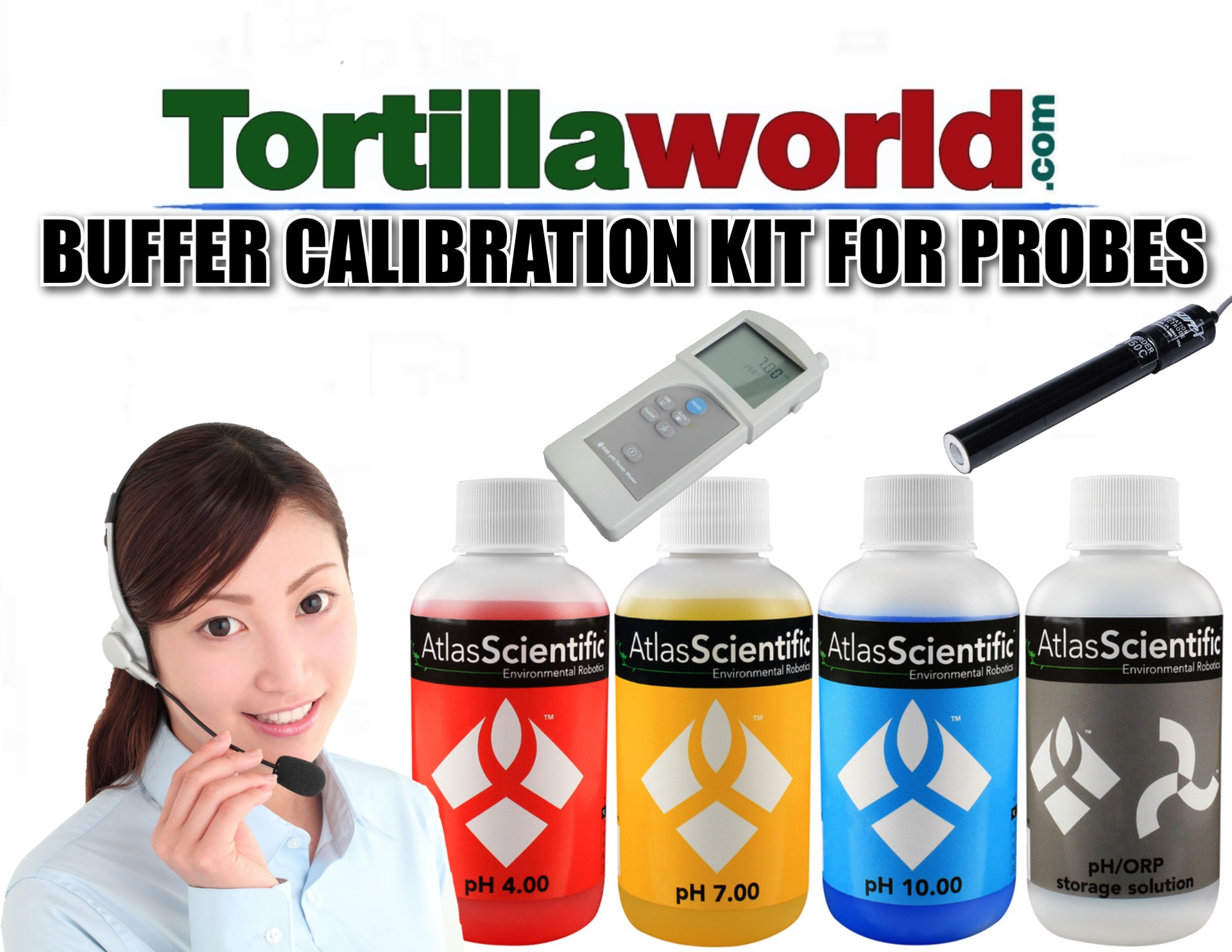 Buffer calibration kit w storage solution for sale. | Tortillaworld.com
