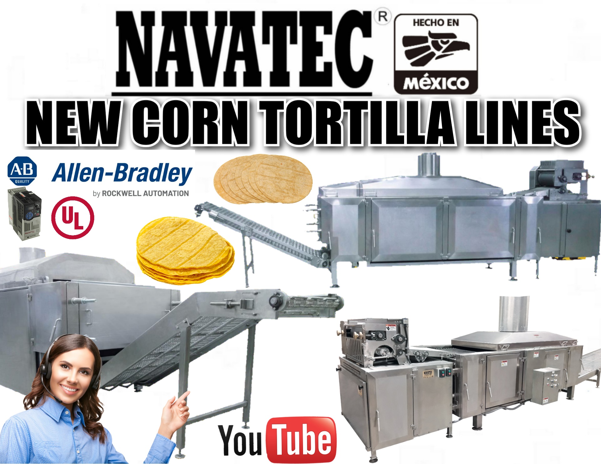 Navatec® complete corn tortilla line model T-1500 for sale ...
